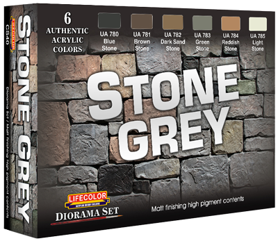 LifeColor Model Diorama Stone Paints Set – RAILstuff